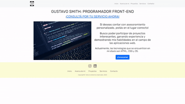 Proyectos | Gustavo Smith - Desarrollador Front-End